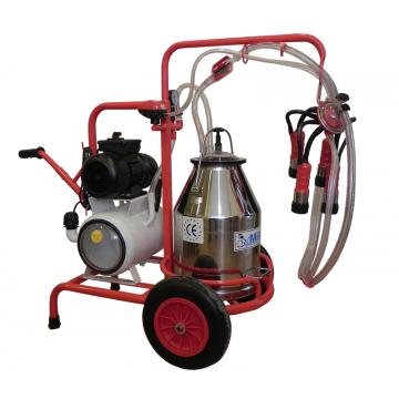 Aparat de muls vaci Milker 1/1 inox cu pompa cu ulei - Aparat de muls ...